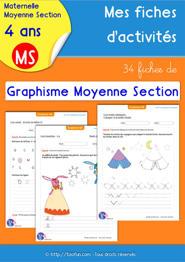 34 Fiches de Graphisme MS & GS Maternelle – iProf Éducation Ressources ...