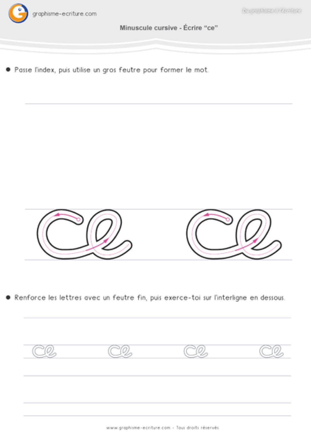 25 Pages pour apprendre l’écriture cursive en MS – iProf Éducation ...