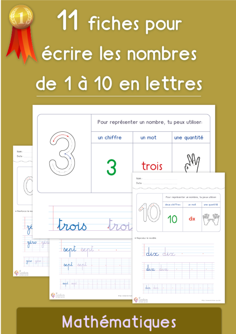 Maitriser et Écrire les nombres jusqu’à 10 en lettres – iProf Éducation ...
