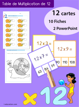 Quiz interactif Cartes & Fiches – Table de multiplication de 12 – iProf ...