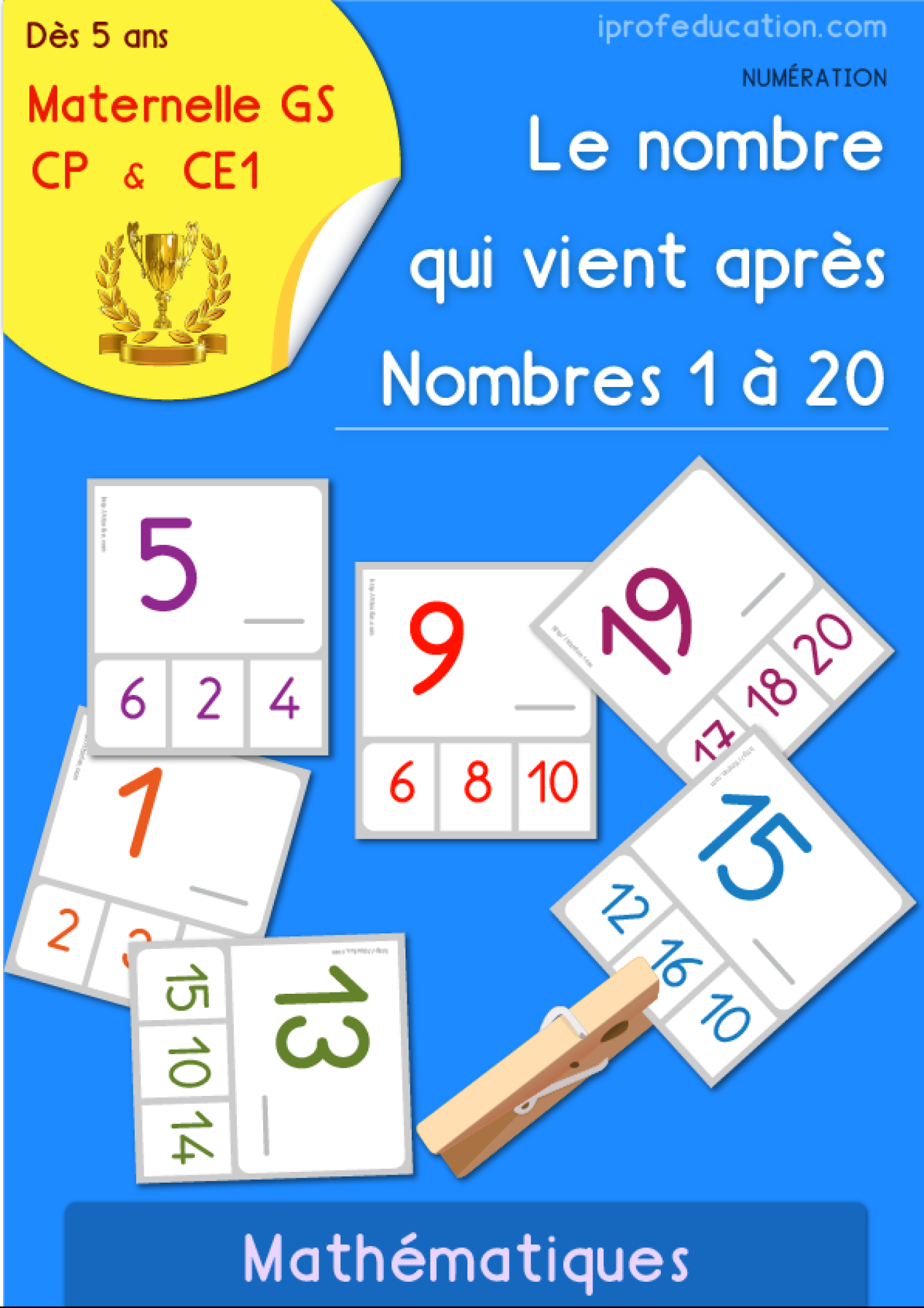Les nombres de 1 à 20 | Jeu memory : Quel nombre vient après? – iProf ...