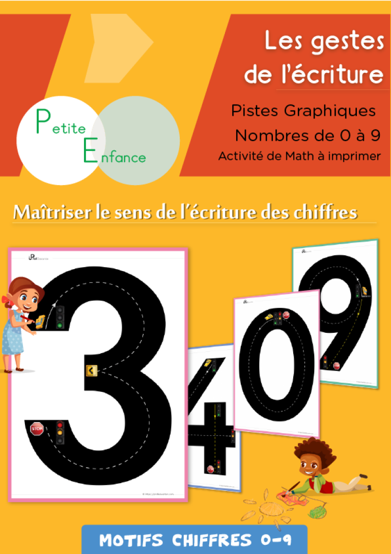 Pistes Graphiques Chiffres | Pré-écriture Maternelle – iProf Éducation ...