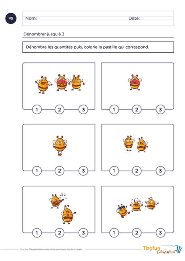 Dénombrer des petites quantités en Maternelle PS – iProf Éducation ...