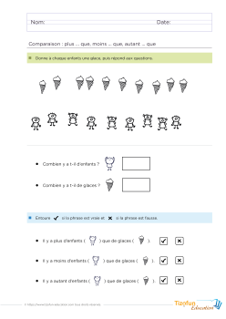 Je Sais Comparer avec les mots : plus que, moins que et autant – iProf ...