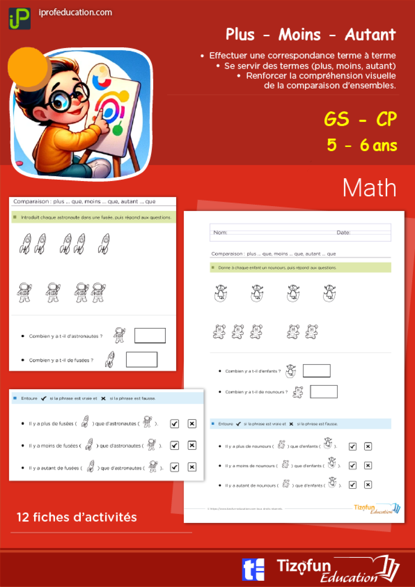 Je Sais Comparer avec les mots : plus que, moins que et autant – iProf ...