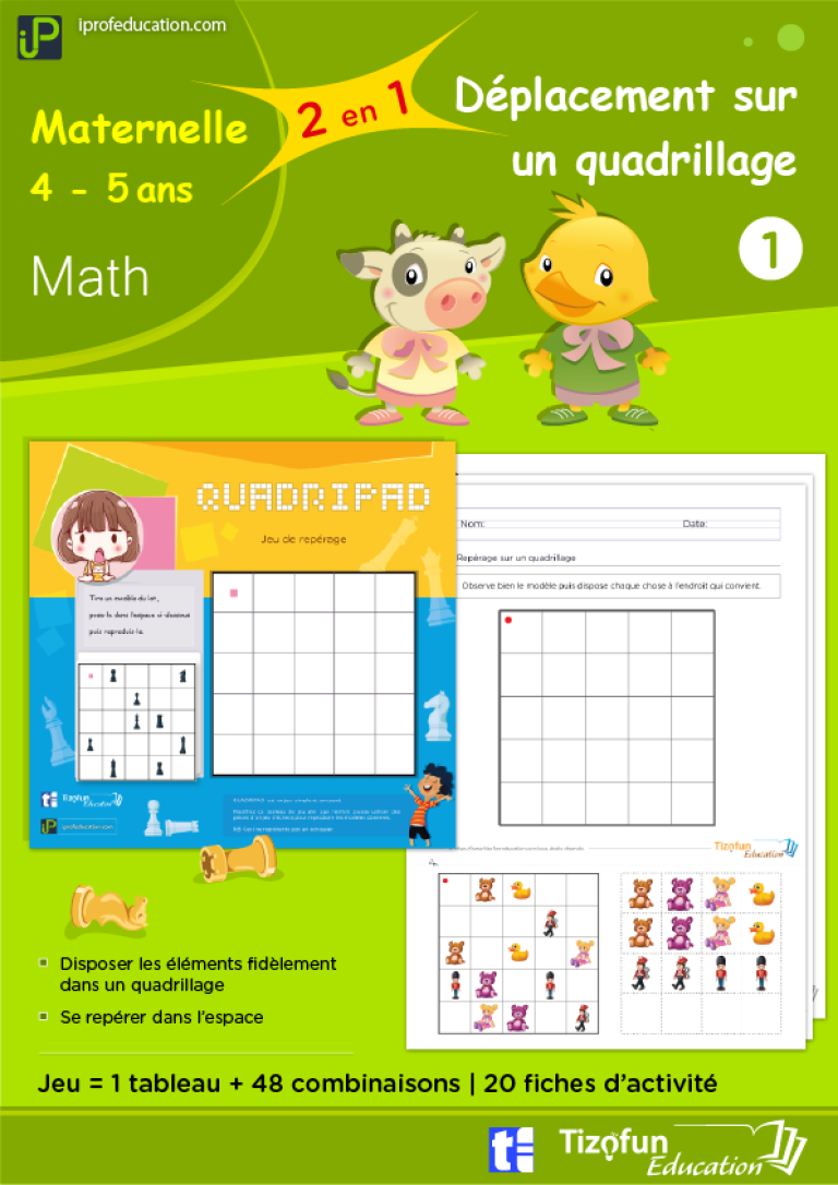 Exercices de Repérage sur Quadrillage en Maternelle MS GS – iProf ... Exercices de Repérage sur Quadrillage en Maternelle MS GS – iProf ...