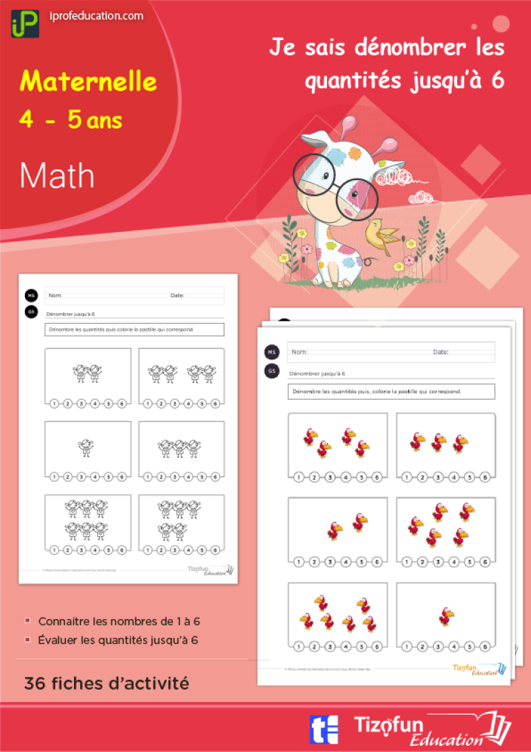 Exercices de Dénombrement pour la Maternelle : Apprendre les Nombres de ...